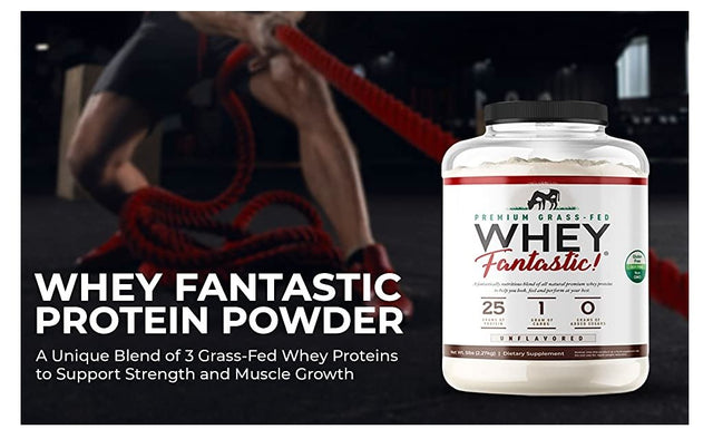 5lbs of Bulk Flavorless Grass-Fed Whey Protein Powder (Whey Fantastic ...